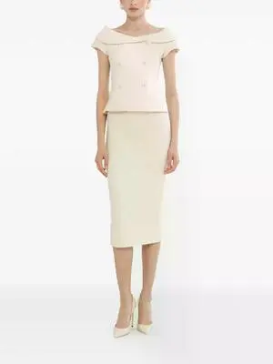 NISSA High-waisted Pencil Midi Skirt