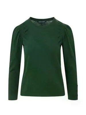 Veronica Beard Bouvet Long-sleeve Gathered T-shirt - Green