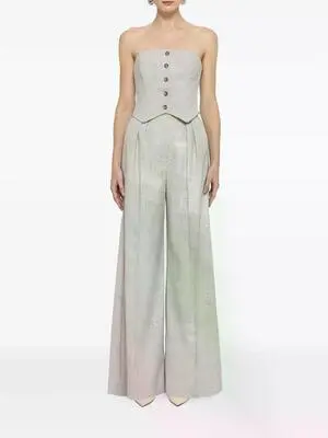 NISSA Embellished Wide-leg Palazzo Pants