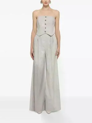 NISSA Embellished Wide-leg Palazzo Pants