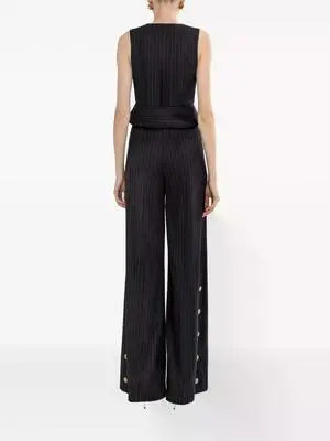 NISSA Pinstripe Button Palazzo Pants