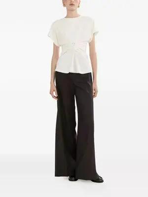 NISSA Wide-leg Linen Trousers