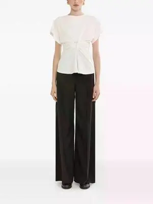 NISSA Wide-leg Linen Trousers