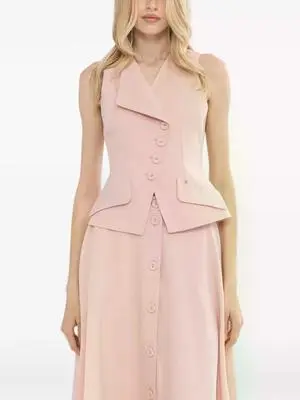 NISSA Button Detail Midi Skirt