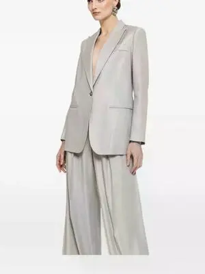 NISSA High-rise Palazzo Pants - Grey