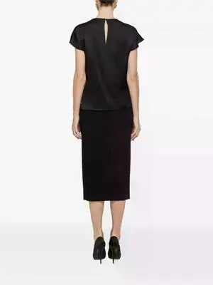 NISSA Pleat Detail Top - Black