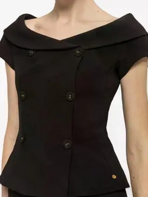 NISSA Off-shoulder Fitted Blouse