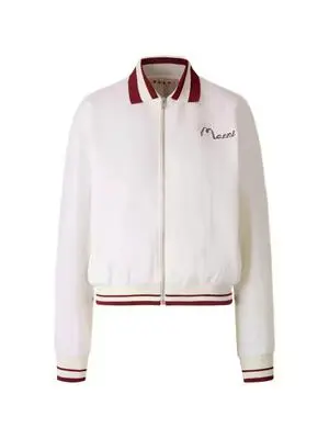 Marni Logo Embroidery Bomber Jacket - White