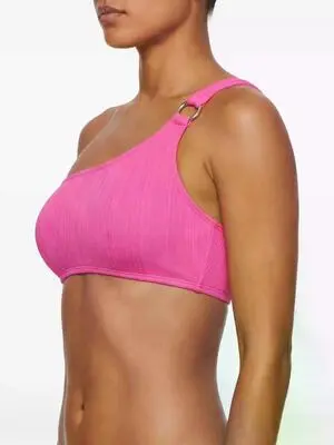 Michael Kors One-shoulder Ring Bikini Top - Pink