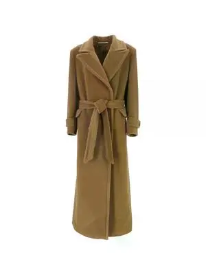 Tagliatore Belted Coat - Brown