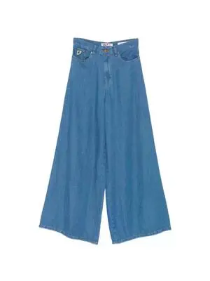 LOIS Marlene Logo-patch Wide Leg Jeans - Blue