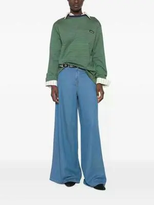 LOIS Marlene Logo-patch Wide Leg Jeans