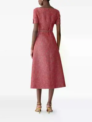 Carolina Herrera Lurex Tweed A-line Midi Dress