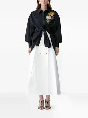 Carolina Herrera Floral Embroidered Shirt