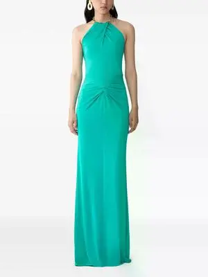 Carolina Herrera Halterneck Draped Gown