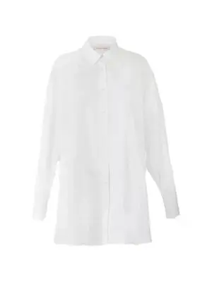 Carolina Herrera Oversized Tie-front Shirt - White