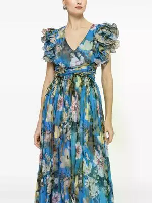 NISSA Floral Print Midi Dress