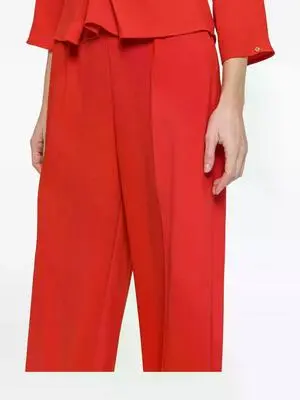 NISSA High-waisted Crepe Palazzo Pants - Red