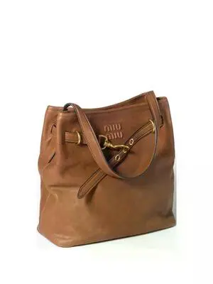 Miu Miu Aventure Nappa-leather Bucket Bag - Brown