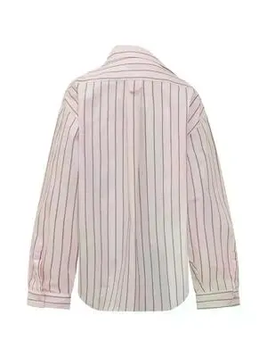 A PAPER KID Striped Over Shirt