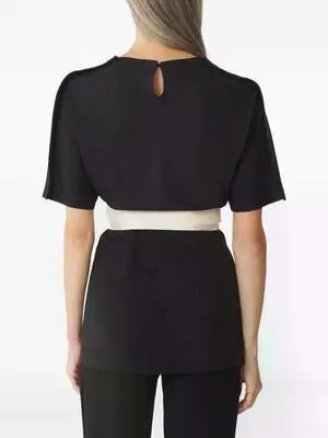 LANVIN Tie-detail Top - Black