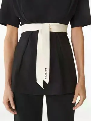 LANVIN Tie-detail Top - Black
