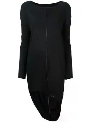 THOM KROM Asymmetric Long T-shirt - Black