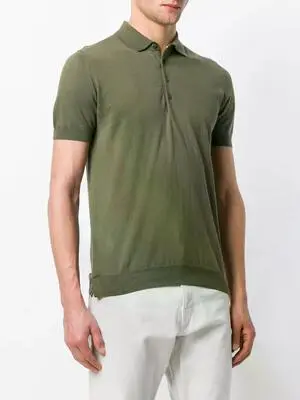 PAOLO PECORA Short Sleeve Polo Shirt - Green
