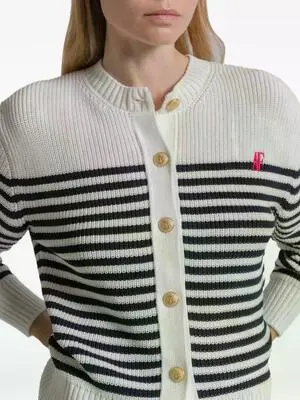 Alberta Ferretti Striped Buttoned Cardigan