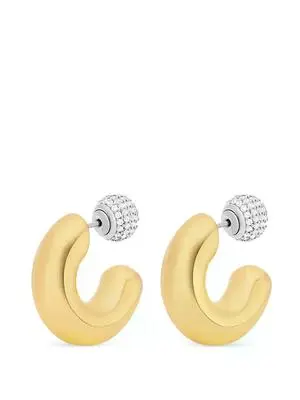 Michael Kors Beaded-hoop Earrings - Gold