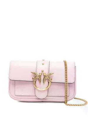 Pinko Small Love Bag One Stud Embellished Clutch Bag - Pink