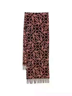 Loewe Patterned Scarf - Brown