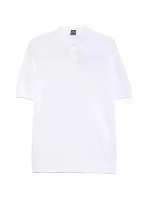 Fedeli Button-fastening Polo Shirt - White
