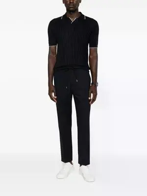 Fedeli Ribbed V-neck T-shirt