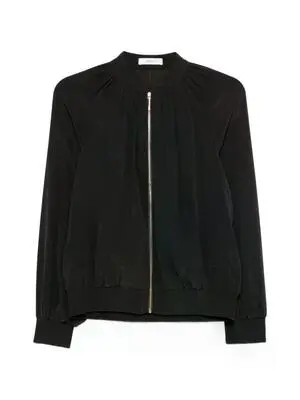 JOSEPH Zip Bomber Jacket - Black