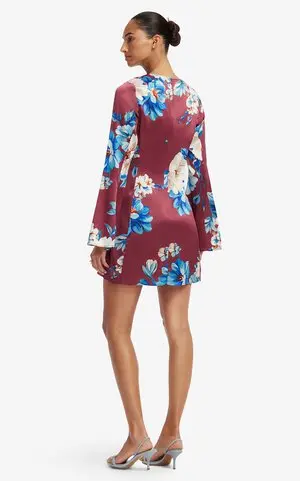 LEO LIN Suzanne Silk Mini Dress