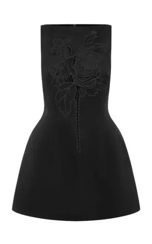 LEO LIN Ali Applique Mini Dress - Black