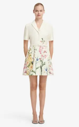 LEO LIN Brigitte Mini Dress - Off-white
