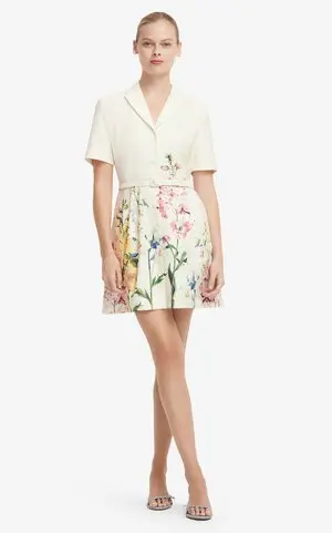 LEO LIN Brigitte Mini Dress - Off-white