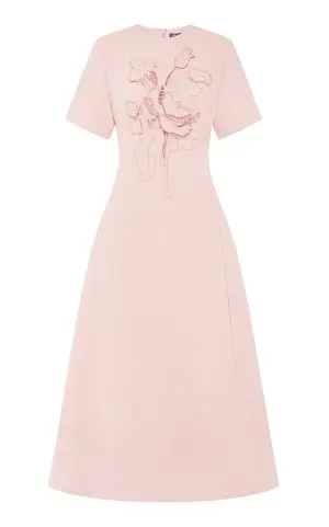 LEO LIN Caroline Applique Midi Dress - Pink