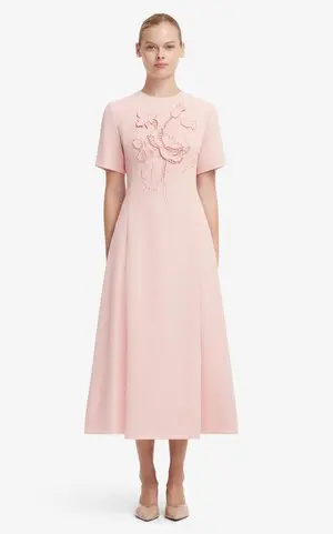 LEO LIN Caroline Applique Midi Dress