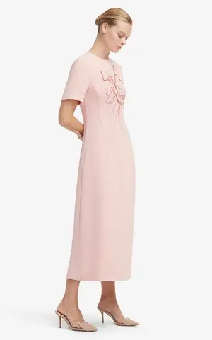 LEO LIN Caroline Applique Midi Dress