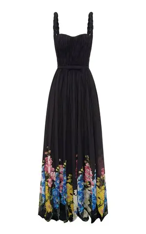 LEO LIN Angelina Ruffled Maxi Dress - Black