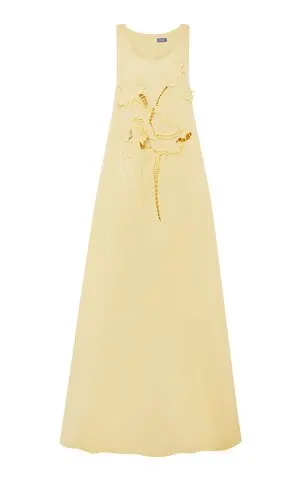 LEO LIN Charlene Applique Gown - Yellow