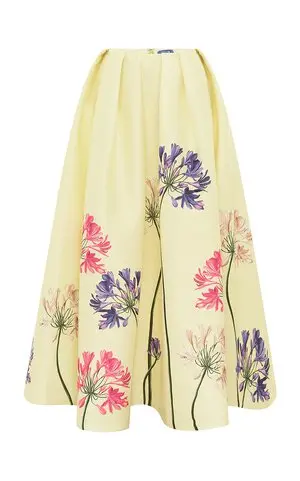 LEO LIN Victoria Puff Maxi Skirt - Yellow