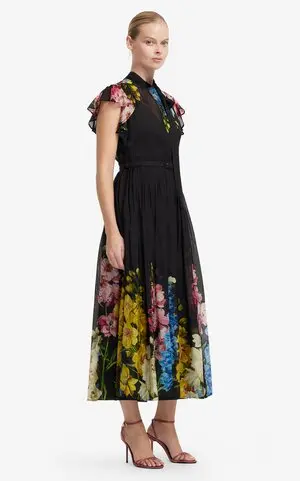 LEO LIN Grace Rayon Midi Dress
