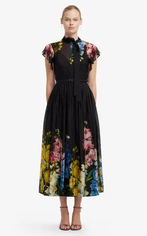 LEO LIN Grace Rayon Midi Dress