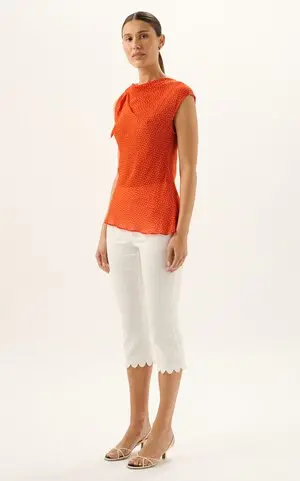 ROAME Meredith Asymmetrical Cowl Neck Top