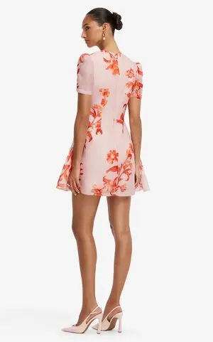 LEO LIN Elyse Linen Blend Mini Dress - Pink