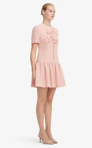 LEO LIN Joyce Applique Tweed Mini Dress